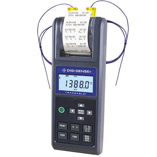 Digi Sense Calibrated Printing Thermocouple Thermometer from Davis ... Digi Sense Calibrated Printing Thermocouple Thermometer from Davis ...